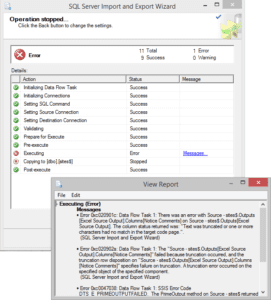Resolved: Truncation error on SQL Server Import and Export Wizard - port135.com
