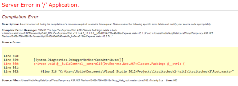 Resolved: "CS0433: The type X exists in both A and B" error in Visual Studio with DevExpress ...