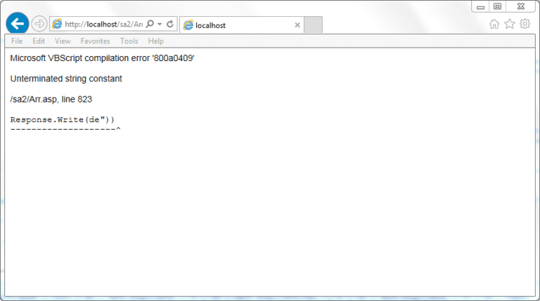 How to show detailed error messages on client browser (Classic ASP ...