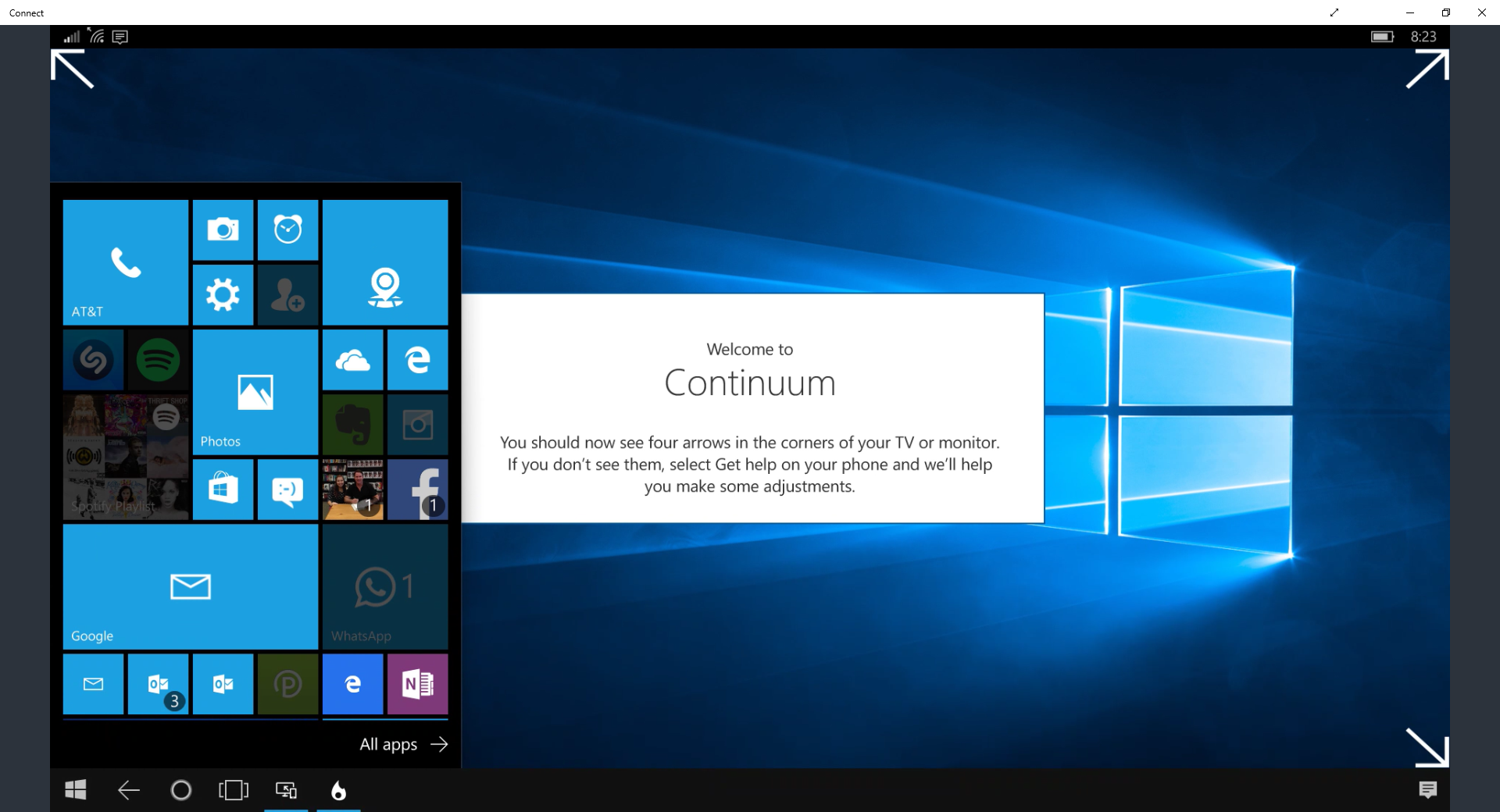 How to use Windows Continuum? (No display adapter or dock needed ...
