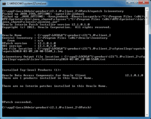 How to use Oracle "OPatch Utility" to find out information about Oracle Home - port135.com