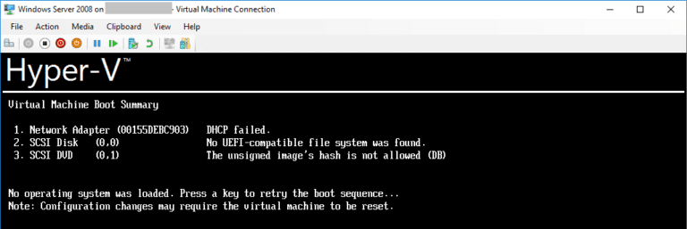 Solved The Unsigned Images Hash Is Not Allowed Db
