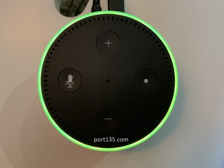 Amazon Alexa yellow light (side-to-side) - port135.com