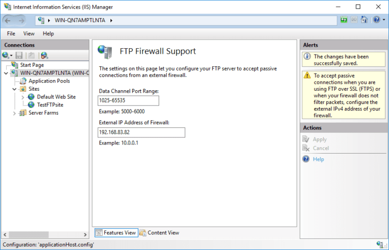 How To Set Up IIS FTP For Both Internal And External Users Port135