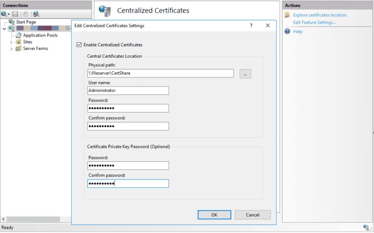 What is Centralized Certificate Store (CCS) and how to use it?