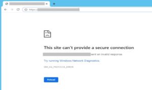 The missing Server Hello in TLS handshake (ERR_SSL_PROTOCOL_ERROR)