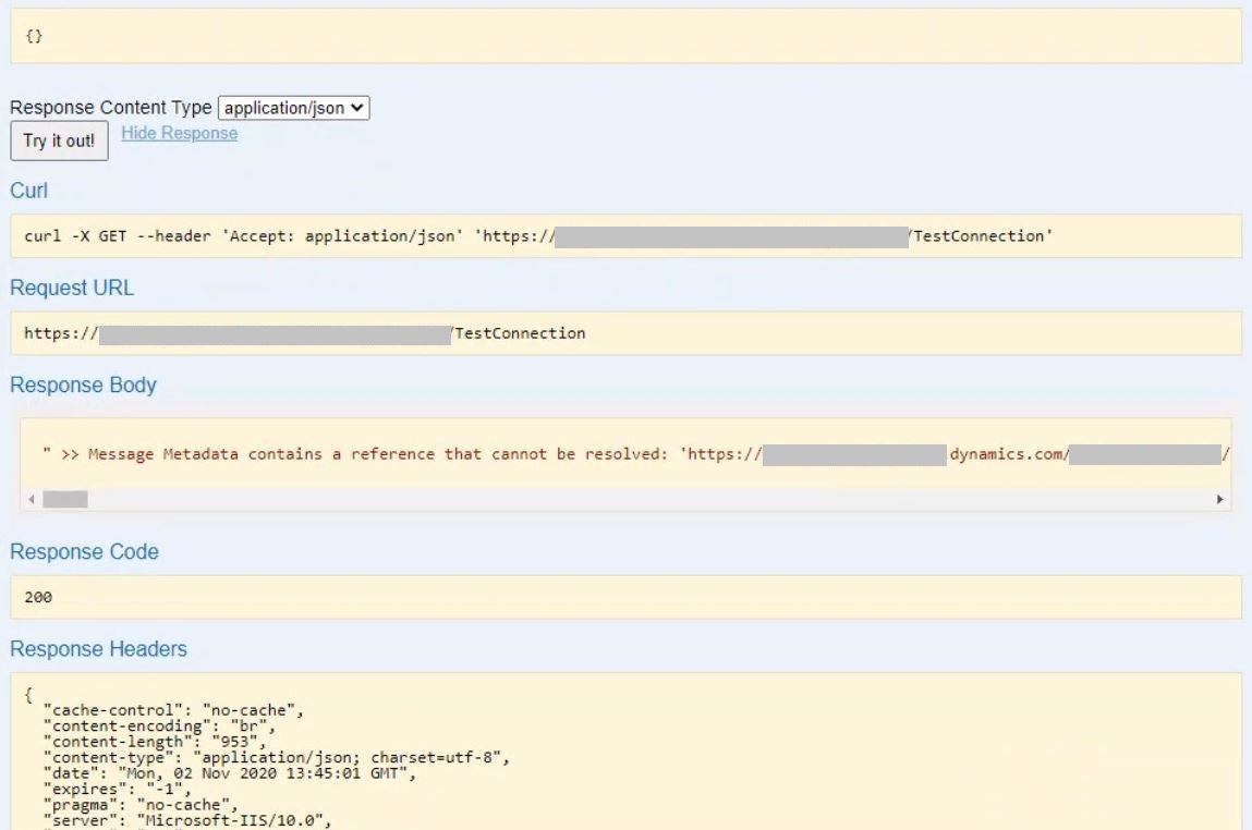 Message Metadata contains a reference that cannot be resolved